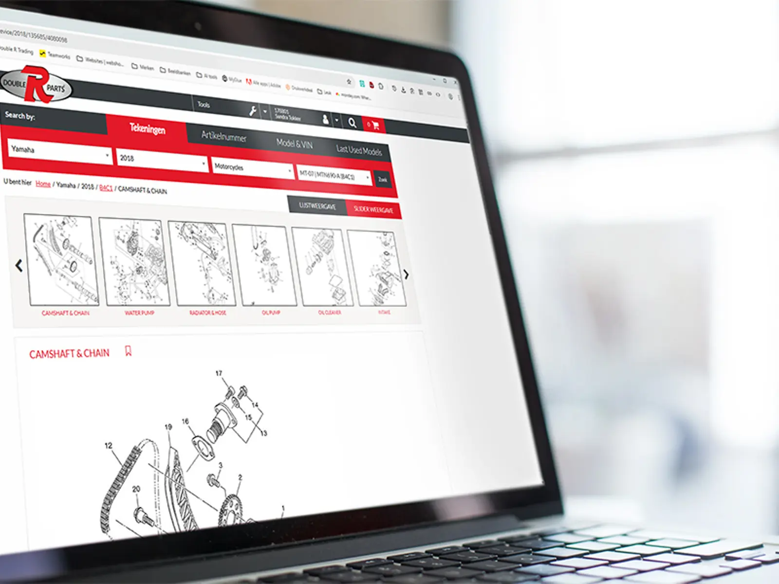 Webshop voor originele motoronderdelen - Double R Parts