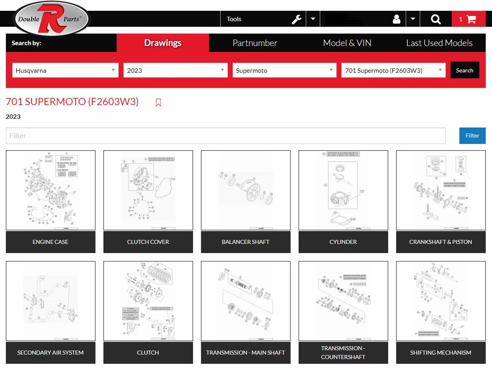 Webshop voor originele motoronderdelen - Double R Parts